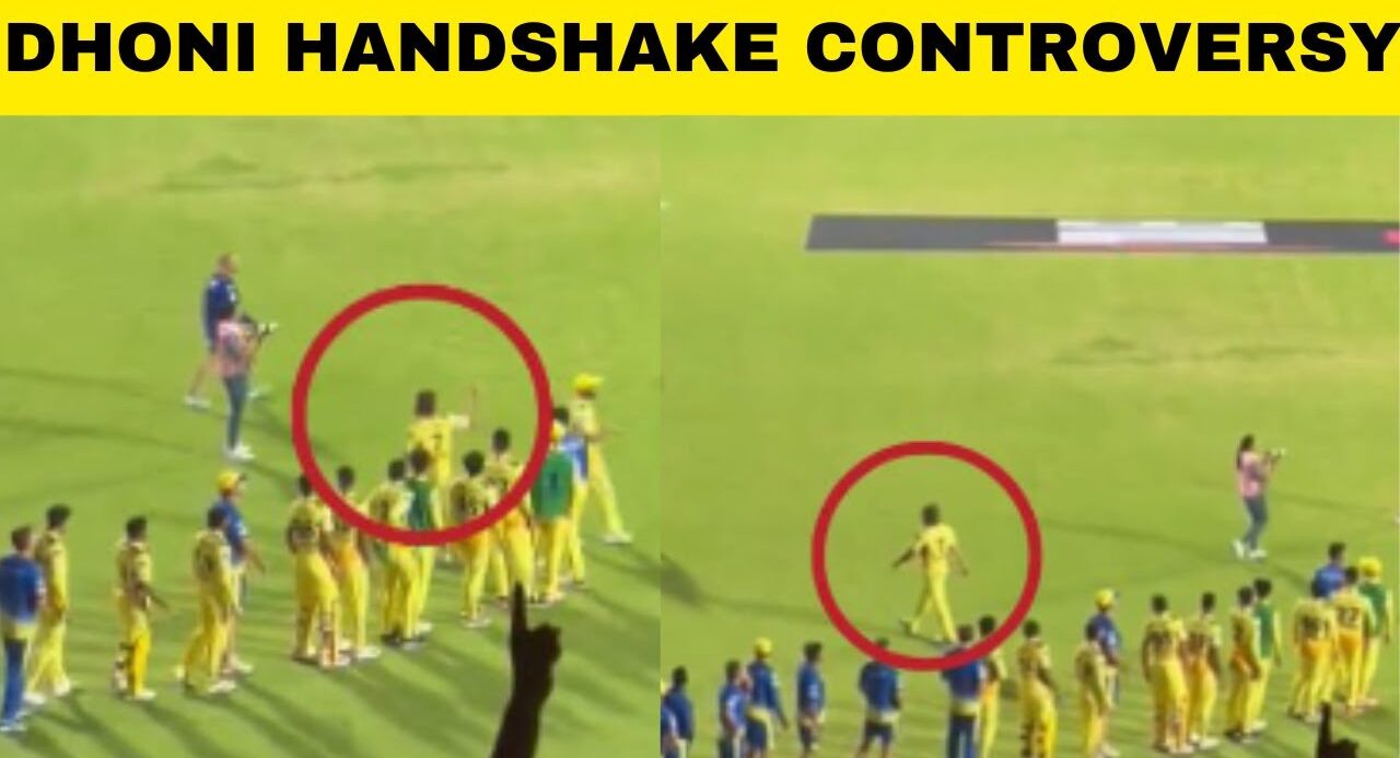 Controversy over shaking hands with Dhoni - Sports